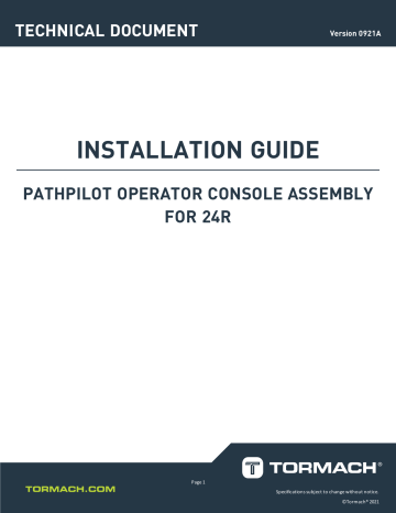 Tormach PATHPILOT Installation Guide | Manualzz