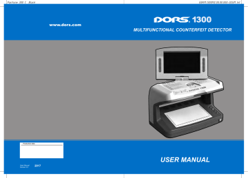 Dors 1300 M2 User Manual - Counterfeit Detection | Manualzz