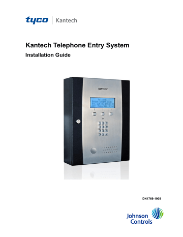 Kantech Telephone Entry System Installation Guide | Manualzz