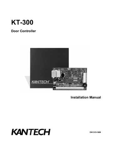 Kantech KT-300 Door Controller Installation Manual | Manualzz