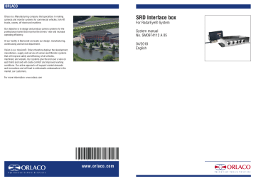 Stoneridge SRD Interface Box System Manual - Orlaco | Manualzz