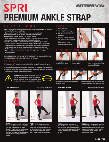SPRI Premium Ankle Strap Guide - Exercise Manual | Manualzz