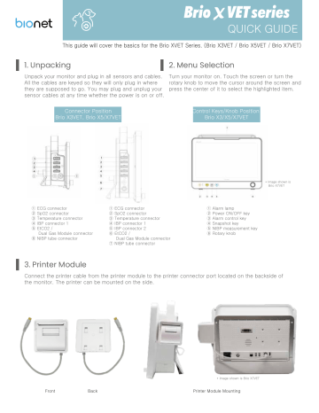Bionet Brio X7Vet Quick Guide | Manualzz