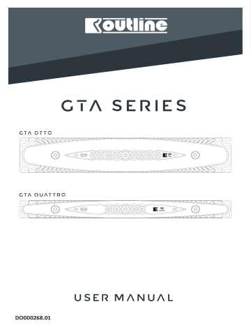 Outline GTA Series User Manual - Professional Audio Amplifier | Manualzz