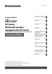 Oriental motor AZD-CEP - User manual, Owner's manual