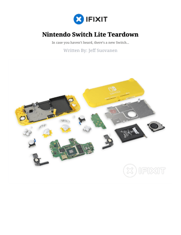 iFixit Nintendo Switch Lite Teardown Manual | Manualzz