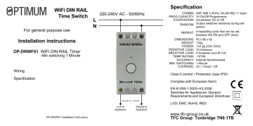 optimum OP-DRWF01 WiFi DIN RAIL Timer Switch Instructions | Manualzz