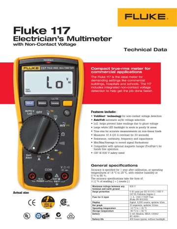 FLUKE 117 Digital Multimeter Owner's Manual | Manualzz