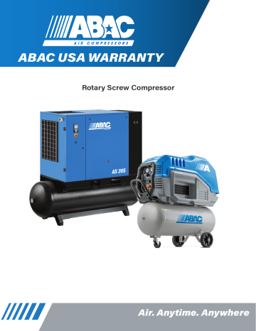 ABAC USA AS 20S Rotary Screw Compressor User Manual | Manualzz