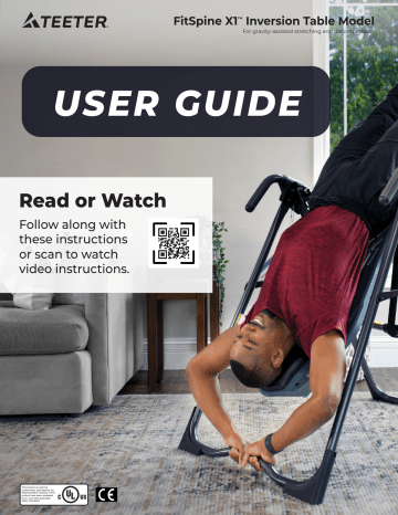 Teeter X1 Inversion Table User Guide: Set Up & Use | Manualzz