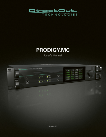 DirectOut PRODIGY.MC User Manual | Manualzz