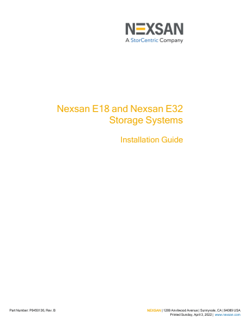 Nexsan E18/E32 Installation Guide - Download, Read & Ask Questions | Manualzz