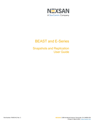 Nexsan High-Density Storage Snapshots & Replication User Guide | Manualzz