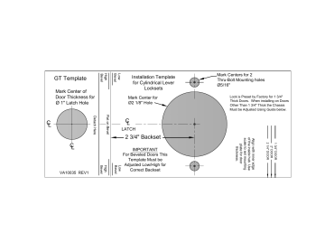 GT Series Template - Installation Guide for PDQ Cylindrical Lever ...