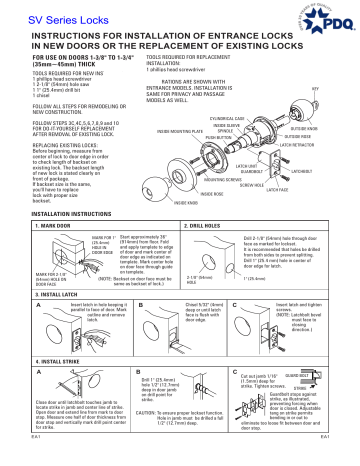 PDQ SV Series Installation Instructions - Manual & Guide | Manualzz