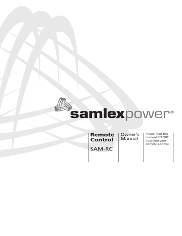 Samlex America SAM-RC Remote Control Manual | Download PDF | Manualzz