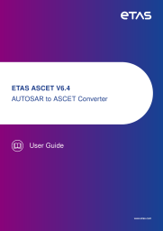 ETAS ASCET V6.4 - Getting started guide, User's Guide, User guide