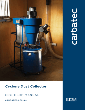 Carbatec CDC-850P Dust Extractor Owner's Manual | Manualzz