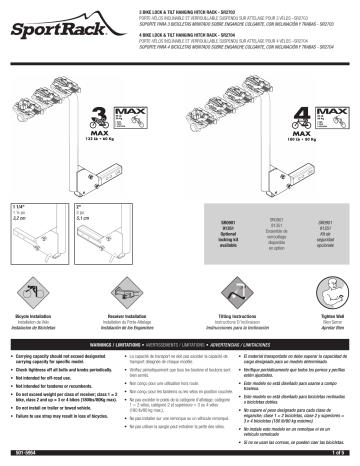 SportRack Pathway Deluxe 3 Instructions Manual | Manualzz