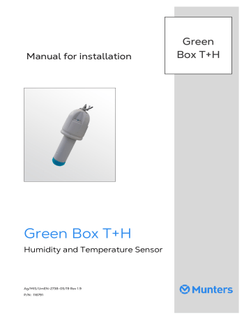 Munters Green Box T+H Installation Manual | Manualzz