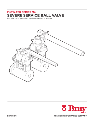 Bray Severe Service Ball Valve Series M4 Owner's Manual | Manualzz