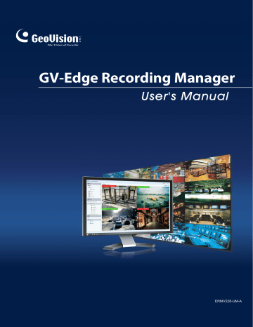 Geovision GV‐Edge Recording Manager Manual | Manualzz