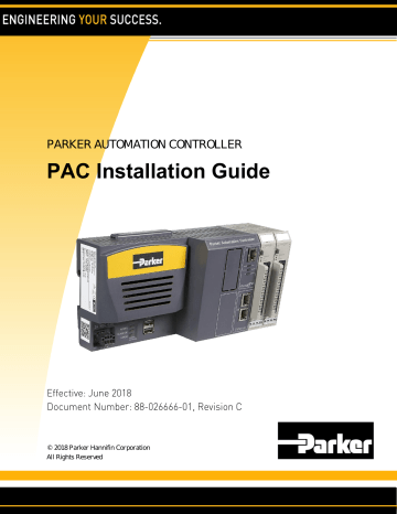 Parker PAC Hardware Installation Guide | Manualzz