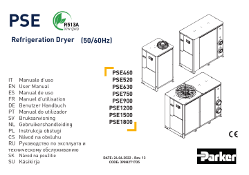 Manual del usuario Parker PSE 460 - 1800 | Secadores frigoríficos | Manualzz