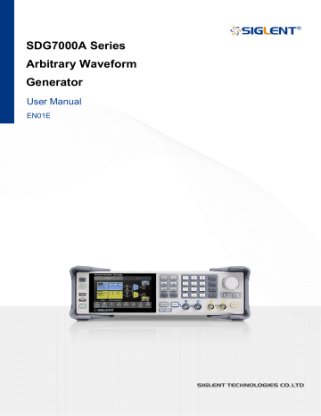 SIGLENT SDG7000A Arbitrary Waveform Generator User Manual | Manualzz